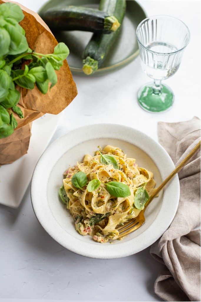 Creamy Zucchini Pasta - from a small kitchen