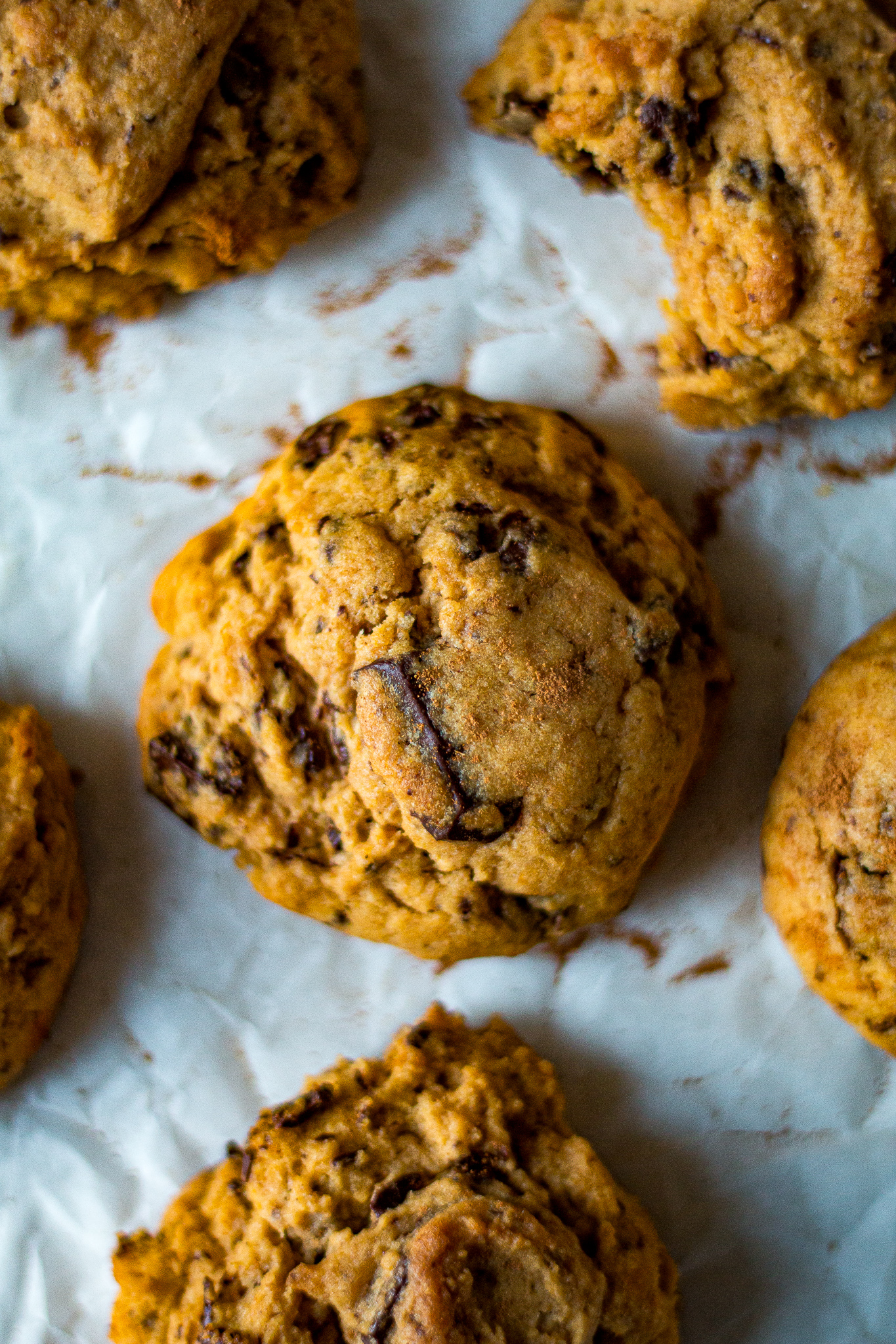 Pumpkin Chocolate Chip Cookies - from a small kitchen