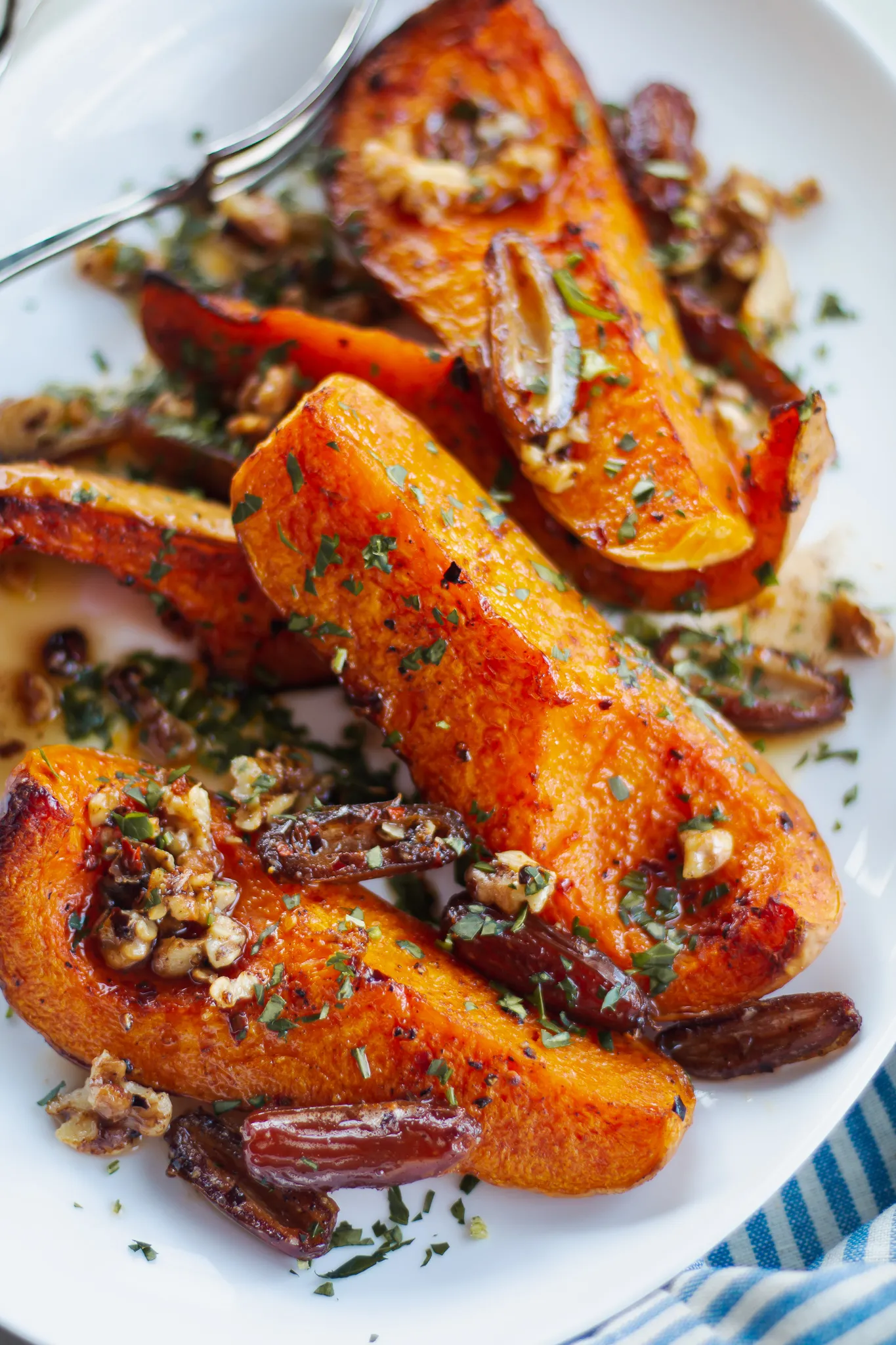 Roasted Butternut Squash with Brown Butter, Dates, and Walnuts - from a ...